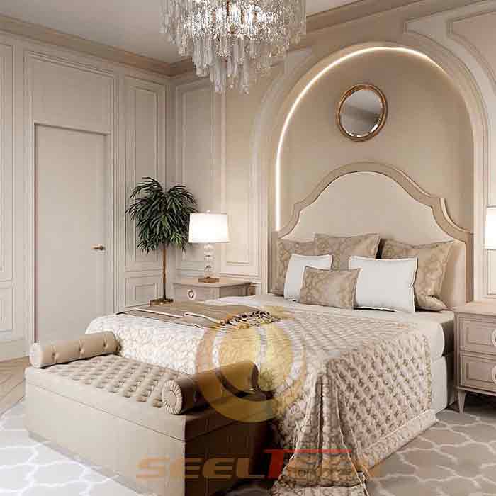 Bed frames king custom made modern hotel furniture-Seelteen