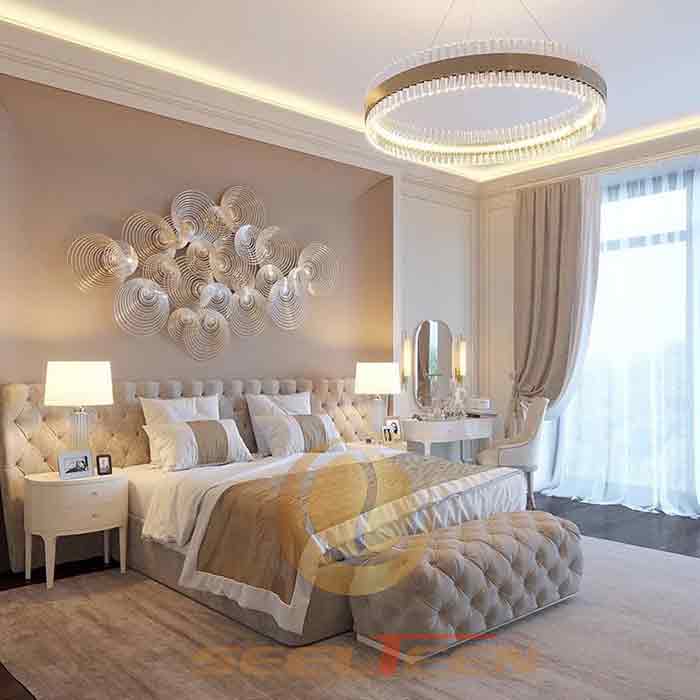 Modern bed frame hotel bedroom furniture set - Seelteen