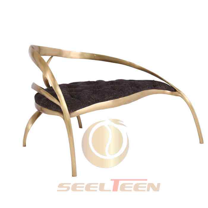 Contemporary lounge chair unique design metal frame -Seelteen
