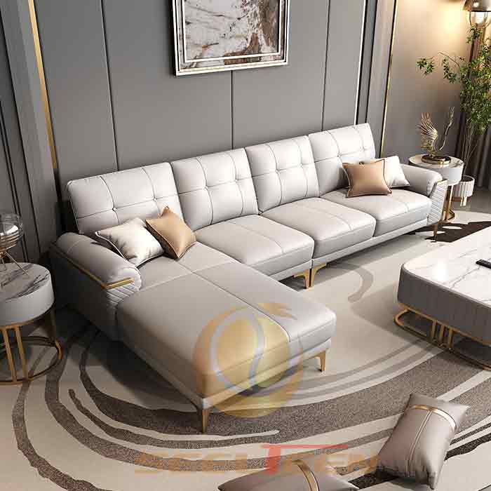 L shape sofa corner design living room furniture - Seelteen
