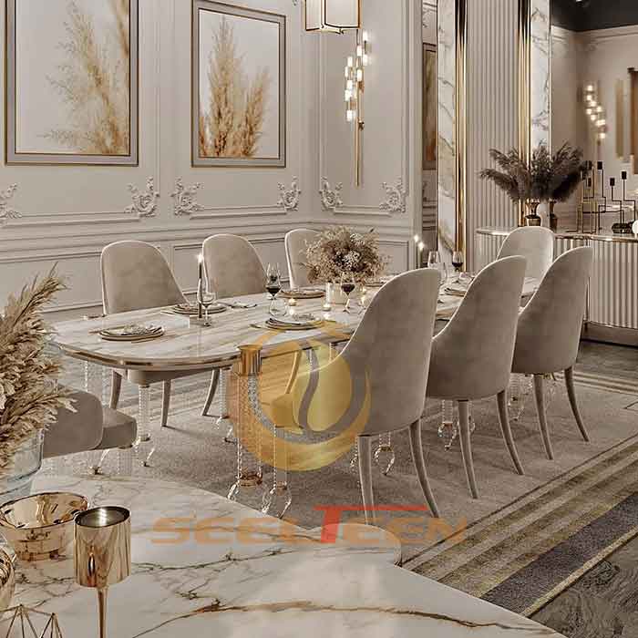 Sofa with clear legs acrylic furniture set -Seelteen