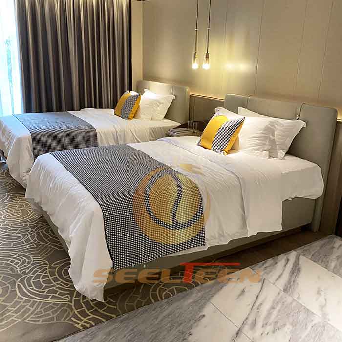 Single bed with mattress hotel twin room - Seelteen