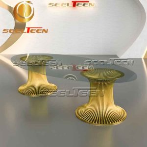 Glass table for restaurant luxury oval shape