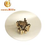 VIP Dining Table Set Gold Pedestal Base Glass Top - Seelteen